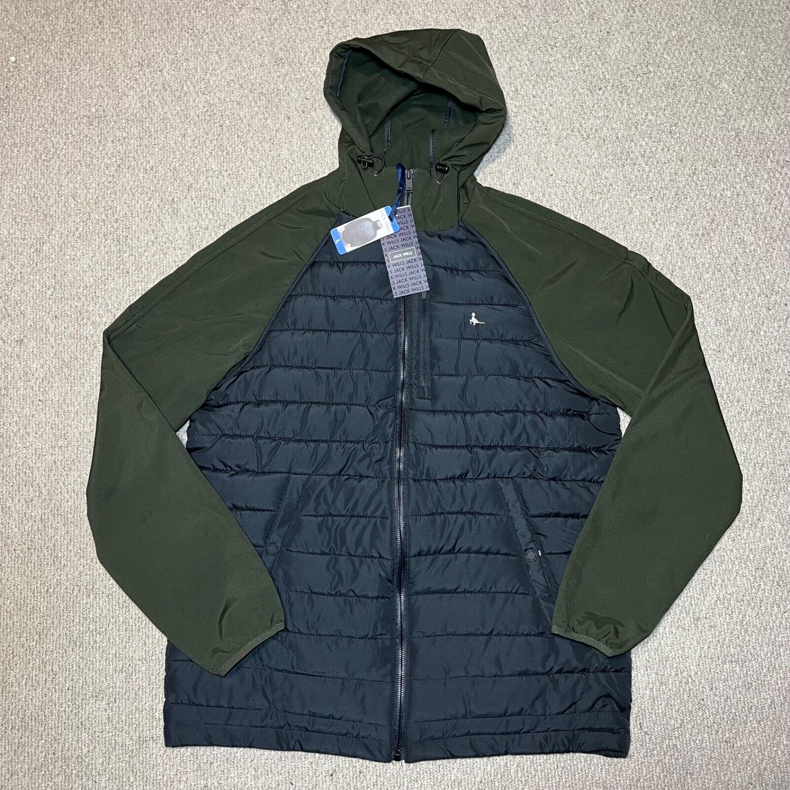 Jack Wills Mens Mixed Media Jacket Puffer - Colours - Sizes - Brand Ne ...